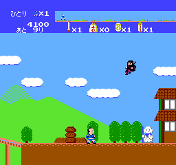 Screenshot of Kanshakudama Nage Kantarō no Tōkaidō Gojūsan Tsugi (NES ...