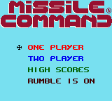 Screenshot of Missile Command (Game Boy Color, 1992) - MobyGames