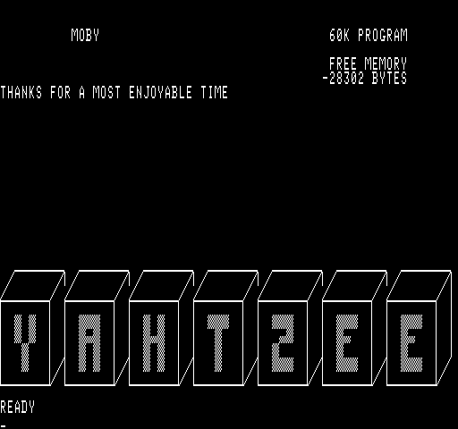 Screenshot of Yahtzee (Exidy Sorcerer, 1979) - MobyGames