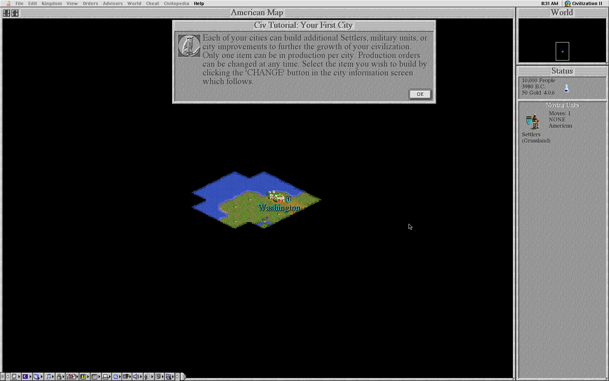 Screenshot of Sid Meier's Civilization II (Macintosh, 1996) - MobyGames