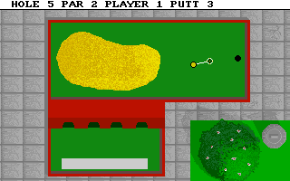 Screenshot of Hole-In-One Miniature Golf (Amiga, 1988) - MobyGames
