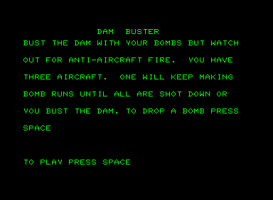 Dam Buster (1980) - MobyGames