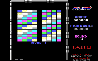 Screenshot of Arkanoid (DOS, 1986) - MobyGames