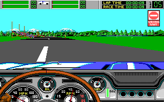 Screenshot of Stunt Driver (DOS, 1990) - MobyGames