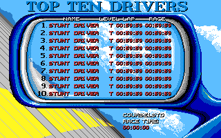 Screenshot of Stunt Driver (DOS, 1990) - MobyGames