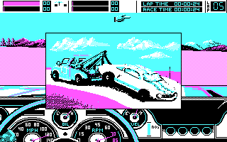 Screenshot of Stunt Driver (DOS, 1990) - MobyGames