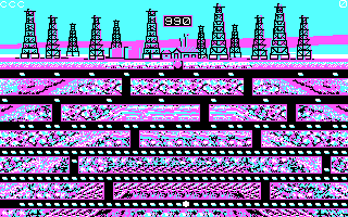 Screenshot of Oil's Well (DOS, 1990) - MobyGames