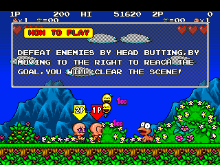Screenshot of Bonk's Adventure: Arcade Version (Arcade, 1994) - MobyGames