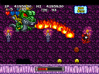 Screenshot of Bonk's Adventure: Arcade Version (Arcade, 1994) - MobyGames