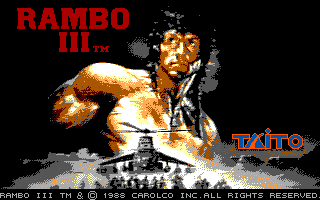 Screenshot of Rambo III (DOS, 1988) - MobyGames