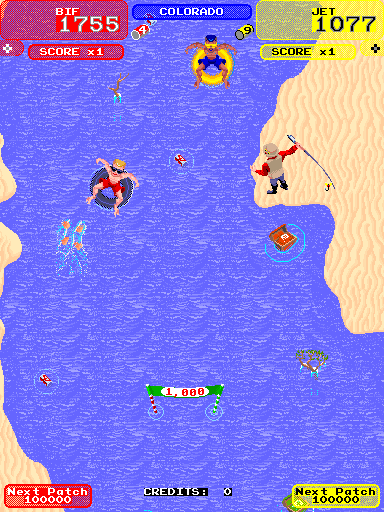 Screenshot of Toobin' (Arcade, 1988) - MobyGames