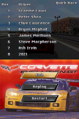 Screenshot of Corvette Evolution GT (Nintendo DS, 2008) - MobyGames