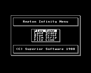 Screenshot of Repton Infinity (Electron, 1988) - MobyGames