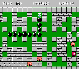 Screenshot of Bomberman (NES, 1985) - MobyGames