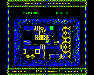 Screenshot of Repton Infinity (Electron, 1988) - MobyGames