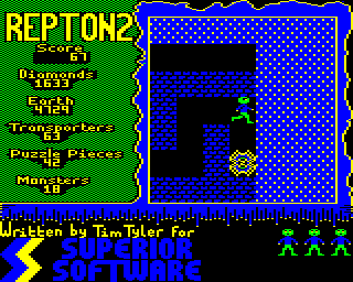 Screenshot of Repton 2 (Electron, 1985) - MobyGames