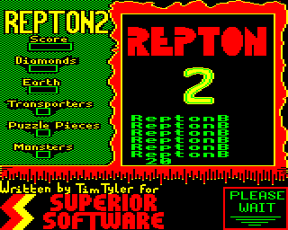 Screenshot of Repton 2 (Electron, 1985) - MobyGames
