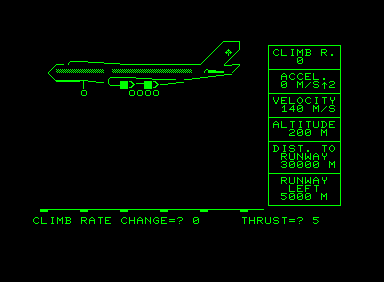 Screenshot of Jumbo Lander (Commodore PET/CBM, 1980) - MobyGames