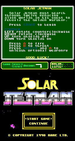 Solar Jetman: Hunt for the Golden Warpship screenshots - MobyGames