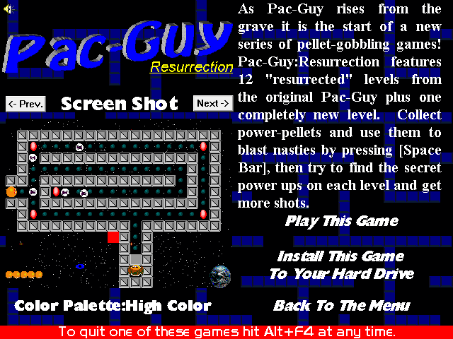 Screenshot of Pac Pack (Windows, 1998) - MobyGames