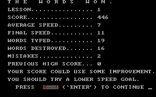 Screenshot of MasterType (PC Booter, 1981) - MobyGames