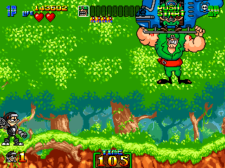 Screenshot of Charlie Ninja (Arcade, 1994) - MobyGames