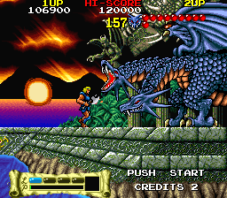 Screenshot of The Astyanax (Arcade, 1989) - MobyGames