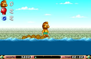 Screenshot of Brian the Lion Starring In: Rumble in the Jungle (Amiga CD32, 1994) - MobyGames