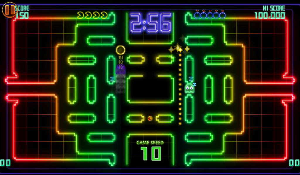 Screenshot of Pac-Man: Championship Edition DX (Android, 2010) - MobyGames