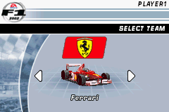 Screenshot of F1 2002 (Game Boy Advance, 2003) - MobyGames