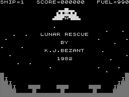 Screenshot of Lunar Rescue (ZX81, 1982) - MobyGames