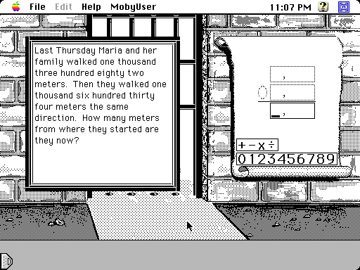 Screenshot of NumberMaze (Macintosh, 1988) - MobyGames