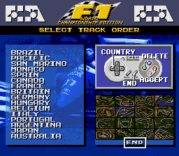 Screenshot of F1: World Championship Edition (SNES, 1995) - MobyGames