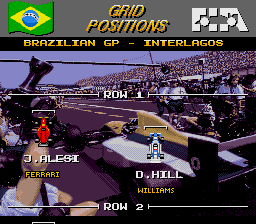 Screenshot of F1: World Championship Edition (SNES, 1995) - MobyGames