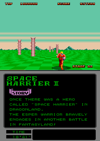 Screenshot of Space Harrier II (Arcade, 1988) - MobyGames