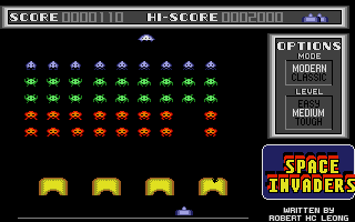 Screenshot of Space Invaders (Atari ST, 1990) - MobyGames