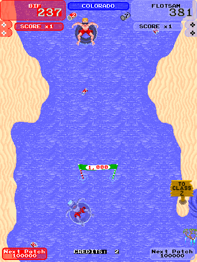 Screenshot of Toobin' (Arcade, 1988) - MobyGames