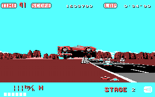 Screenshot of OutRun (DOS, 1986) - MobyGames