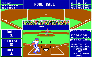 Screenshot of The Sporting News Baseball (DOS, 1988) - MobyGames