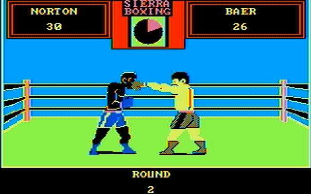 Screenshot of Sierra Championship Boxing (PC Booter, 1985) - MobyGames