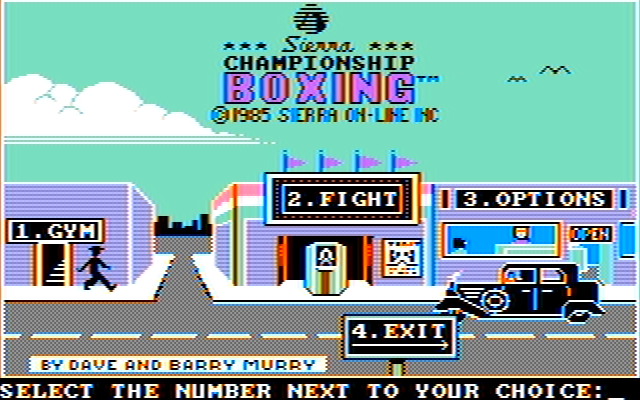 Screenshot of Sierra Championship Boxing (PC Booter, 1985) - MobyGames