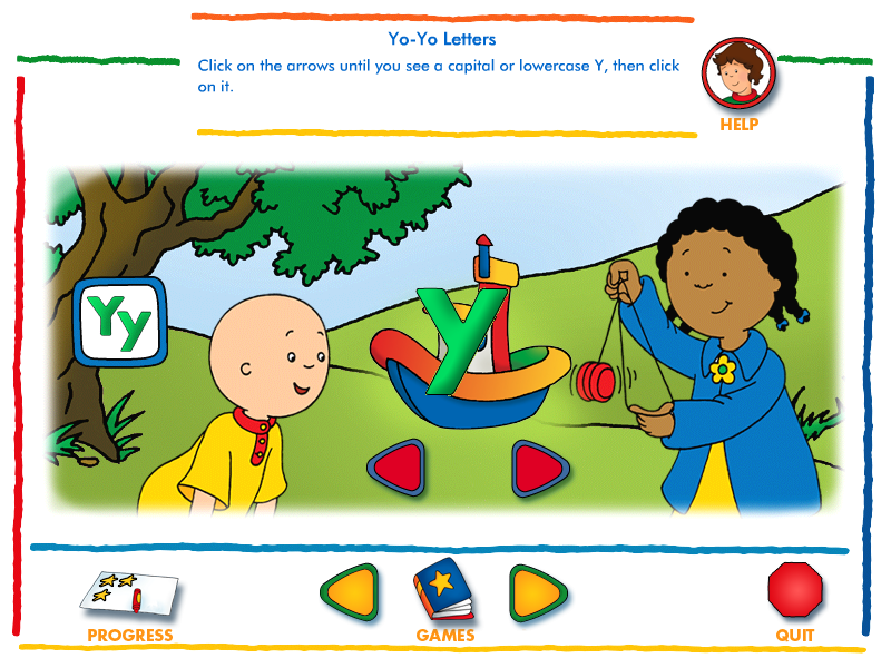 Screenshot of Caillou: Alphabet (Windows, 2003) - MobyGames