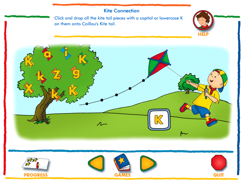 Screenshot of Caillou: Alphabet (Windows, 2003) - MobyGames