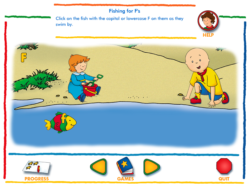 Screenshot of Caillou: Alphabet (Windows, 2003) - MobyGames