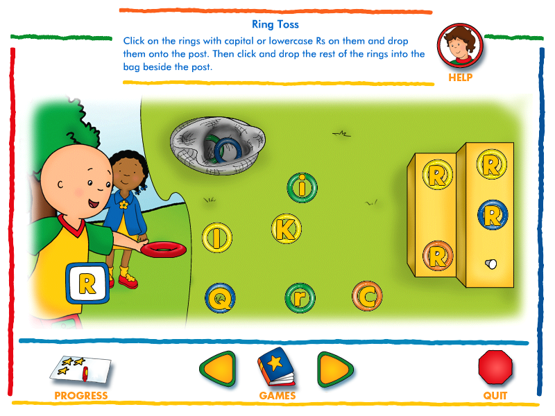 Screenshot of Caillou: Alphabet (Windows, 2003) - MobyGames