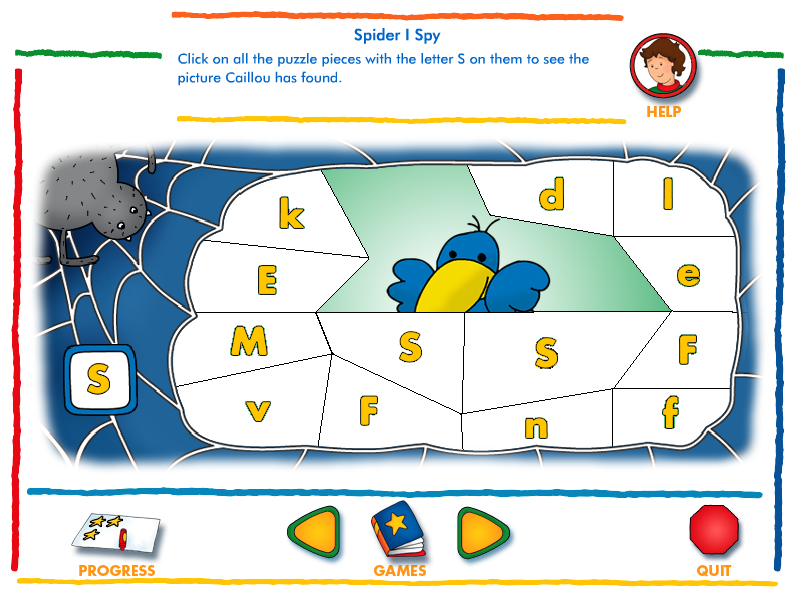 Screenshot of Caillou: Alphabet (Windows, 2003) - MobyGames