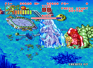 Screenshot of King of the Monsters 2: The Next Thing (Neo Geo, 1992) - MobyGames