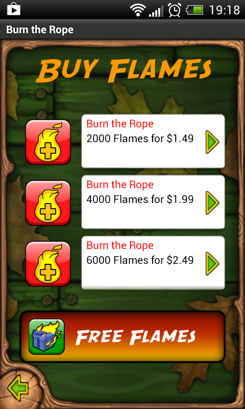 Screenshot of Burn the Rope (Android, 2010) - MobyGames
