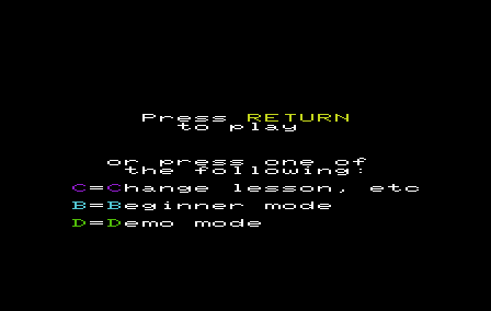 Screenshot of MasterType (VIC-20, 1981) - MobyGames