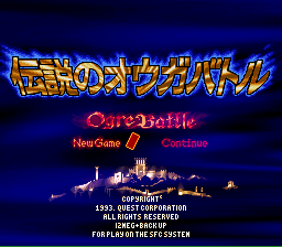 Screenshot of Ogre Battle (SNES, 1993) - MobyGames